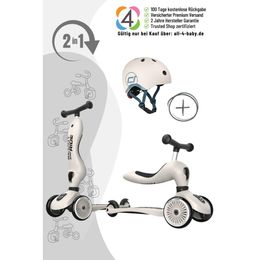 Scoot & Ride Scoot&Ride Highwaykick 1 Rutscherfahrzeug inkl. Helm - Farbe: Steel - Farbe: Ash | Gr.: onesize