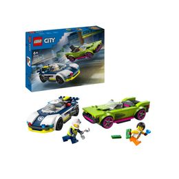 Lego City Verfolgungsjagd mit Polizeiauto und Muscle Car in Mehrfarbig ab 6 Jahre | Gr.: onesize