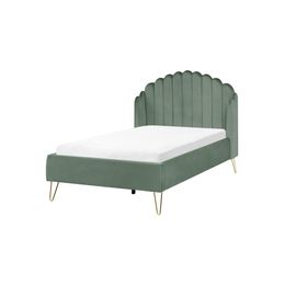 Beliani Doppelbett AMBILLOU in Grün/Gold - (W) 157 x (H) 126 x (L) 214 cm | Gr.: onesize
