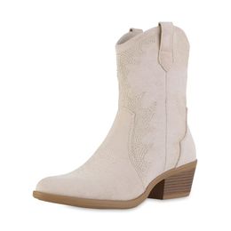 VAN HILL Cowboy Boots Seraphina in Beige | Gr.: 39