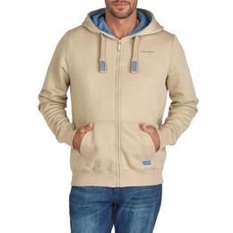 DENIMFY Sweatjacke DFLeo in Beige | Gr.: L
