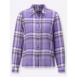 WITT WEIDEN Karo-Bluse in lila-lavendel-kariert | Gr.: 42