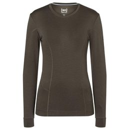 super.natural Merino Fahrradtrikot W GRAVA LS in dunkelbraun | Gr.: XS