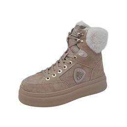 Blauer USA Schnürstiefel in Beige | Gr.: 39