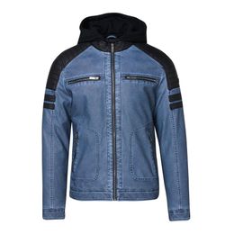 KOROSHI Kunstlederjacke in blau | Gr.: S