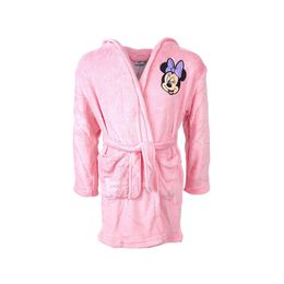 Kinder Bademantel mit Kapuze Disney Minnie Mouse in Rosa | Gr.: 110/116