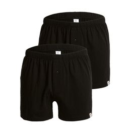 Haasis Bodywear 2er-Set: Boxershorts in schwarz | Gr.: XXL