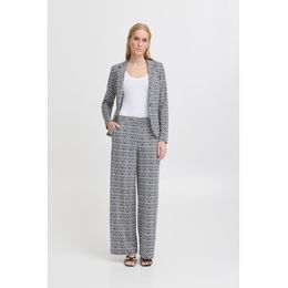 Ichi Casual Hose IHKATE Loose fit in Total Eclipse Ikat Tile Aop | Gr.: L