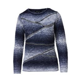 KOROSHI Damen-Jerseystrick mit Metallic-Detail in blau | Gr.: S