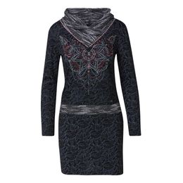 KOROSHI Kurzes besticktes Minikleid mit langen Ärmeln in SCHWARZ | Gr.: S