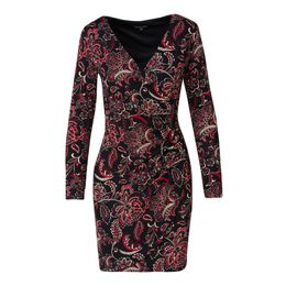 KOROSHI Kurzes bedrucktes Minikleid mit langen Ärmeln in SCHWARZ | Gr.: L