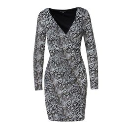 KOROSHI Kurzes bedrucktes Minikleid mit langen Ärmeln in beige | Gr.: M