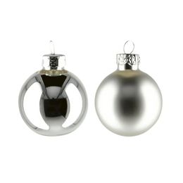 Höffner Weihnachtsbaumkugel 16er-Set silber Glas,Aluminium Ø: 3.5 » Höffner
