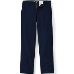 LANDS' END CLASSIC COMFORT. Bügelleichte Chinos, Lang-Größe, Herren,  Blau, Baumwolle, by Lands' End