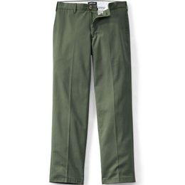 LANDS' END CLASSIC COMFORT. Bügelleichte Chino, Herren,  Grün, Baumwolle, by Lands' End