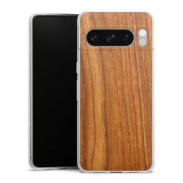 DeinDesign Google Pixel 8 Pro Handy Silikon Hülle Case transparent Handyhülle Larch Wooden Look Wood Silikon Case
