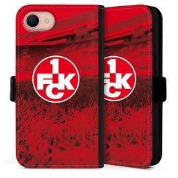 DeinDesign iPhone 16e Handy Klapph&uuml;lle Handyh&uuml;lle aus Kunst Leder schwarz Flip Case 1. Fck 1. Fc Kaiserslautern Official Licensed Product Sideflip mit Lasche