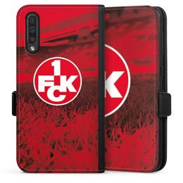 DeinDesign Galaxy A50 Handy Klapph&uuml;lle Handyh&uuml;lle aus Kunst Leder schwarz Flip Case 1. Fck 1. Fc Kaiserslautern Official Licensed Product Sideflip mit Lasche