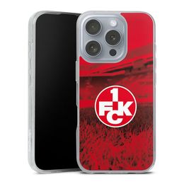 DeinDesign iPhone 16 Pro Handy Silikon H&uuml;lle Case transparent Handyh&uuml;lle 1. Fck 1. Fc Kaiserslautern Official Licensed Product Silikon Case