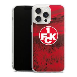 DeinDesign iPhone 15 Pro Max Handy Silikon H&uuml;lle Case transparent Handyh&uuml;lle 1. Fck 1. Fc Kaiserslautern Official Licensed Product Silikon Case