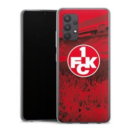 DeinDesign Galaxy A32 4G Handy Silikon H&uuml;lle Case transparent Handyh&uuml;lle 1. Fck 1. Fc Kaiserslautern Official Licensed Product Silikon Case