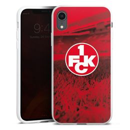 DeinDesign iPhone Xr Handy Silikon H&uuml;lle Case wei&szlig; Handyh&uuml;lle 1. Fck 1. Fc Kaiserslautern Official Licensed Product Silikon Case