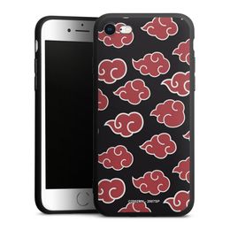 DeinDesign iPhone SE (2020) Handy Premium Silikon H&uuml;lle Handyh&uuml;lle schwarz Case Akatsuki Pattern Naruto Shippuden Silikon Premium Case