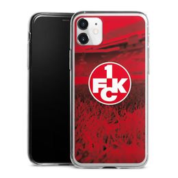 DeinDesign iPhone 11 Handy Slim Case Silikon Handyh&uuml;lle transparent H&uuml;lle extra d&uuml;nn 1. Fc Kaiserslautern 1. Fck Official Licensed Product Silikon Slim Case