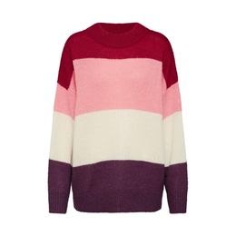 EDITED Pullover 'Ulani' Damen Größe L aubergine / rosa / rot / weiß