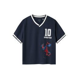 name it T-Shirt 'NMMatz Spider' Jungen Gr&ouml;&szlig;e 104 blau / marine / dunkelrot / wei&szlig;