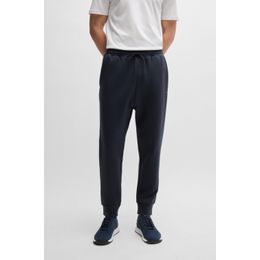 Jogginghose BOSS Green "Hadiko", Herren, Gr. 3XL, N-Gr, blau (dunkelblau402), Web, Obermaterial: 95% Baumwolle, 5% Elasthan, unifarben, regular fit lang, Hosen Jogginghose, mit Kordel