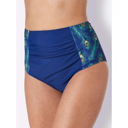 Bikini-Hose feel good, Damen, Gr. 52, Normalgrößen, bunt (royalblau, blaugrün, bedruckt), Elasthan, Polyamid, Badehosen