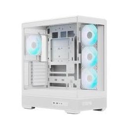 Aerocool P500B Digi-WT-v1 , Tower-Geh&auml;use wei&szlig;, Tempered Glass x 2