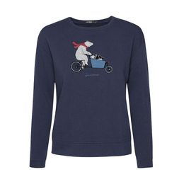 Greenbomb Sweatshirt 'Bike Cargo Bear' Damen Gr&ouml;&szlig;e XXL navy / royalblau / kastanienbraun / wei&szlig;