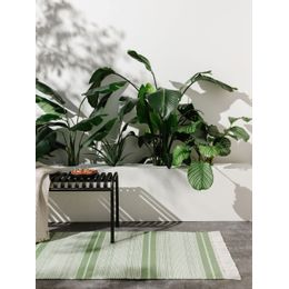 benuta Nest In- & Outdoor-Läufer Siena Grün 80x250 cm - Teppich für Balkon, Terrasse & Garten