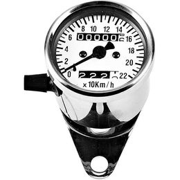 Shin Yo Tacho analog Edelstahl Ø60mm K1.4 silber/weiß - Motorradteile - Instrumente & Uhren -
