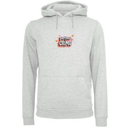 Kapuzenpullover F4NT4STIC "Partner In Crime Valentinstag Partner Design", Damen, Gr. XS, erdgrau, Obermaterial: 65% Baumwolle, 35% Polyester, relaxed fit, Pullover, Premium Qualität
