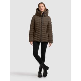 Steppjacke Khujo "PACE2", Damen, Gr. S, dull grün, 100% Polyester, unifarben, eingesetzt elastischer Bund mit Windstopper, Jacken