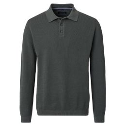Casamoda Herren Langarm-Poloshirt "Casamoda Polo-Shirt Langarm uni"dunkelgrün, Gr. L, 100% Baumwolle, Shirts