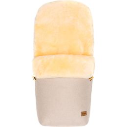 Fußsack fillikid "Bernina Winterfußsack", Baby, beige (sand melange), Lammfell, Polyester, Fußsäcke
