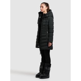 Steppmantel Khujo "LAVA", Damen, Gr. XS, schwarz, 100% Polyester, unifarben, eingesetzt elastischer Bund mit Windstopper, Mäntel