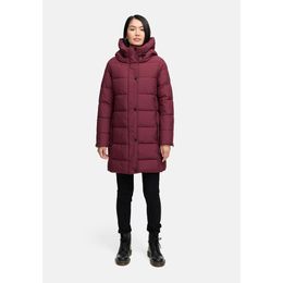 Winterjacke Marikoo "Karumikoo XVI", Damen, Gr. L, wine, Obermaterial: 100% Polyester; Futter: 100% Polyester; Wattierung: 100% Polyester; &Auml;rmelfutter: 100% Polyester, Jacken Winterjacke, mit gro&szlig;er Kapuze, Topseller