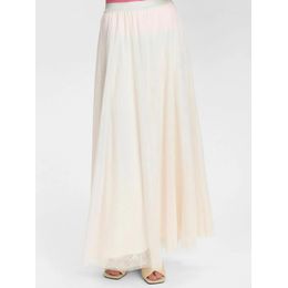 Nümph Midirock NÜMPH "Nümph Skirt NUEA", Damen, Gr. 38, birch, Obermaterial: 100% Polyester, Röcke