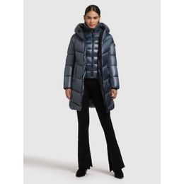 Steppmantel Khujo "ADRIANA", Damen, Gr. L, dim blau, 100% Nylon, unifarben, eingesetzt elastischer Bund mit Windstopper, Mäntel