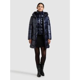 Steppmantel Khujo "ADRIANA", Damen, Gr. L, midnight blau, 100% Nylon, unifarben, eingesetzt elastischer Bund mit Windstopper, Mäntel