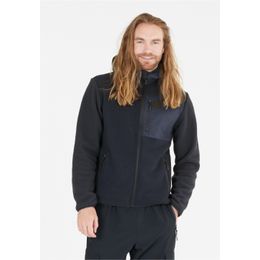 Fleecejacke WHISTLER "Makaloo", Herren, Gr. S, blau, 100% Polyester, unifarben, kurz, ohne Ausschnitt, Jacken Fleecejacke, mit praktischer Kapuze