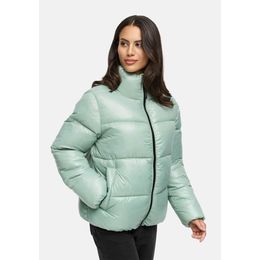 Winterjacke Marikoo "Hazalee", Damen, Gr. M, smokey mint, Obermaterial: 100% Polyester; Futter: 100% Polyester; Wattierung: 100% Polyester; Ärmelfutter: 100% Polyester, Jacken, mit leicht gläzendem Obermaterial und hohem Kragen