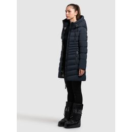 Steppmantel Khujo "LAVA", Damen, Gr. L, port blau, 100% Polyester, unifarben, eingesetzt elastischer Bund mit Windstopper, Mäntel