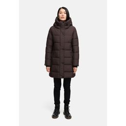 Winterjacke Marikoo "Karumikoo XVI", Damen, Gr. 3XL, choco, Obermaterial: 100% Polyester; Futter: 100% Polyester; Wattierung: 100% Polyester; &Auml;rmelfutter: 100% Polyester, Jacken Winterjacke, mit gro&szlig;er Kapuze, Topseller