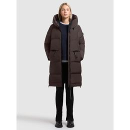 Steppmantel Khujo "AROMA2", Damen, Gr. L, moody plum, 100% Polyester, unifarben, eingesetzt Rippbündchen mit Windstopper, Mäntel